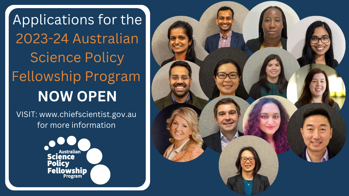 Applications for the 2023-24 Australian Science Policy Fellowship ...
